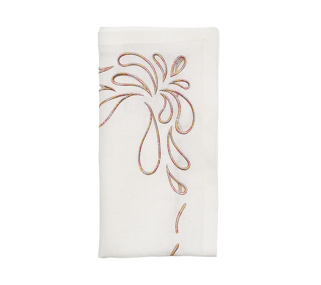 Fireworks Napkin in White & Multi