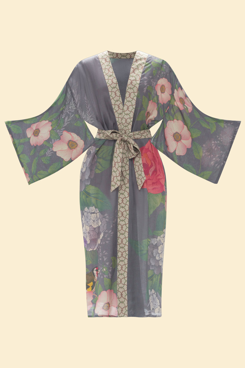 Hedgerow Kimono Gown Pewter