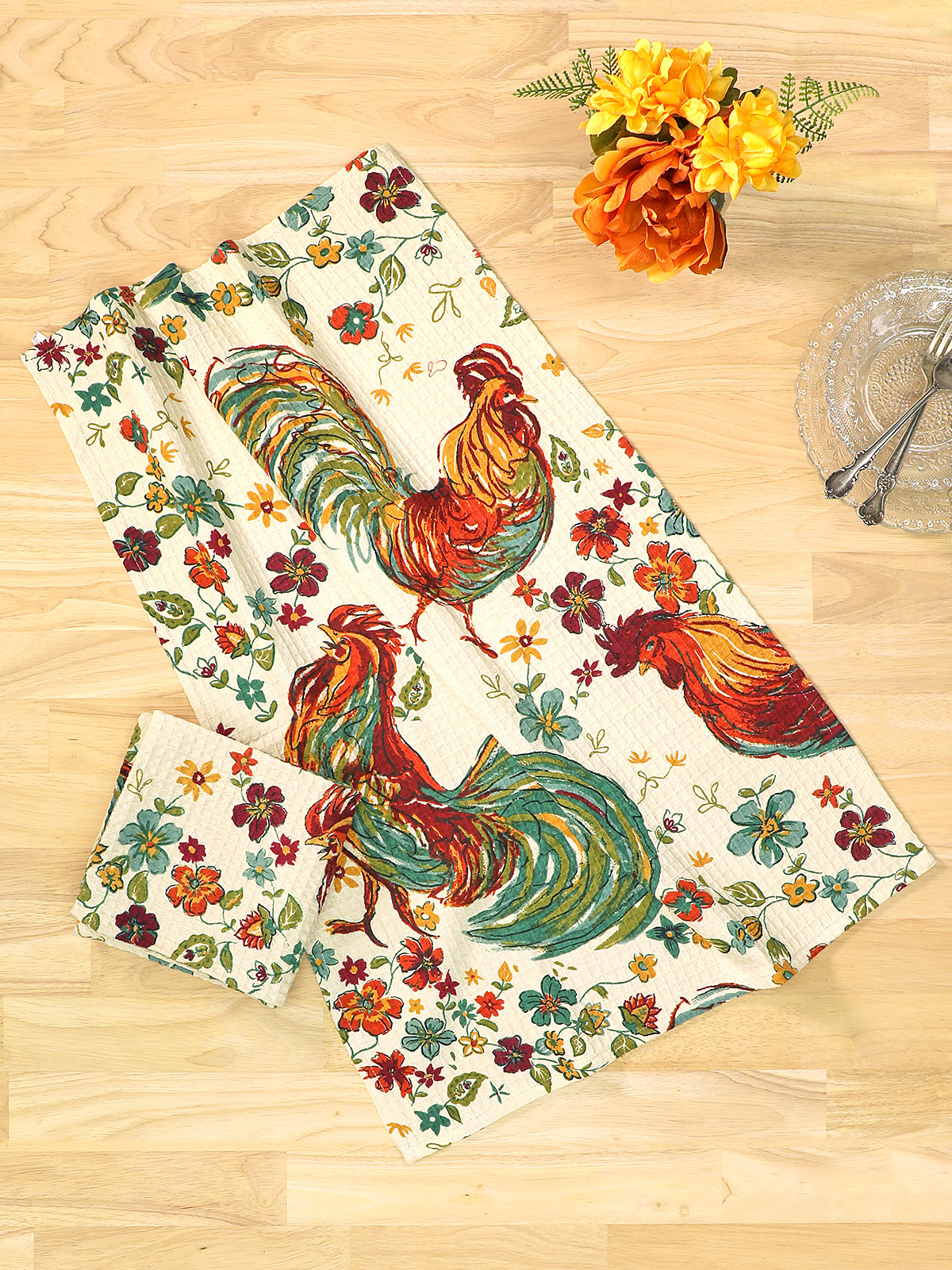 Rooster Tea Towel