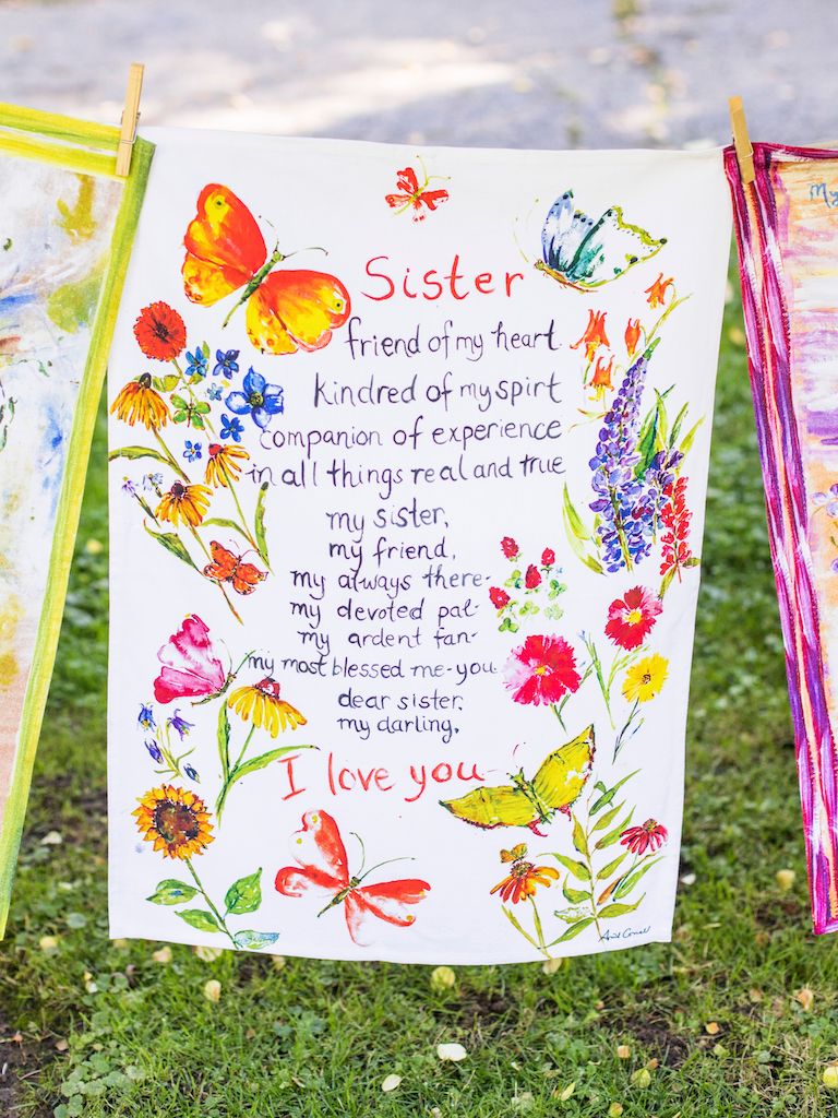 Sister Poem Tea Towel